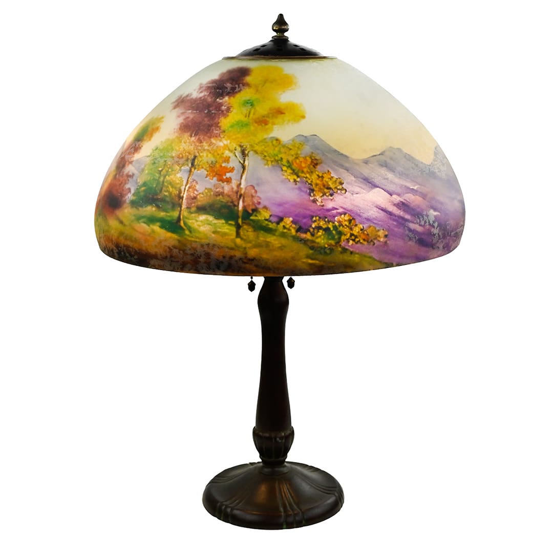 Handel Reverse Painted Scenic Lamp - Tangible Investments