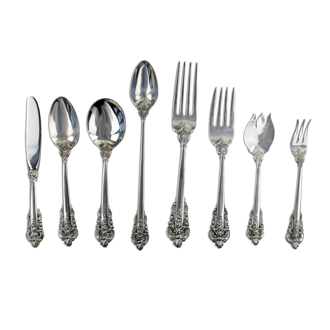 Grande Baroque by Wallace Sterling Silver Flatware Set for Twelve - 130 ...