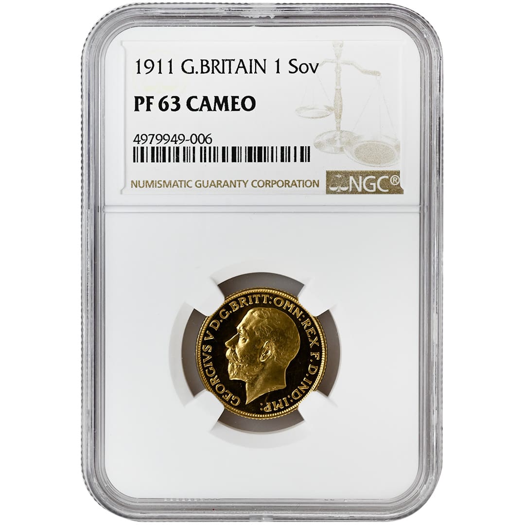 1911 Sovereign, NGC PF63CAM, George V - Tangible Investments