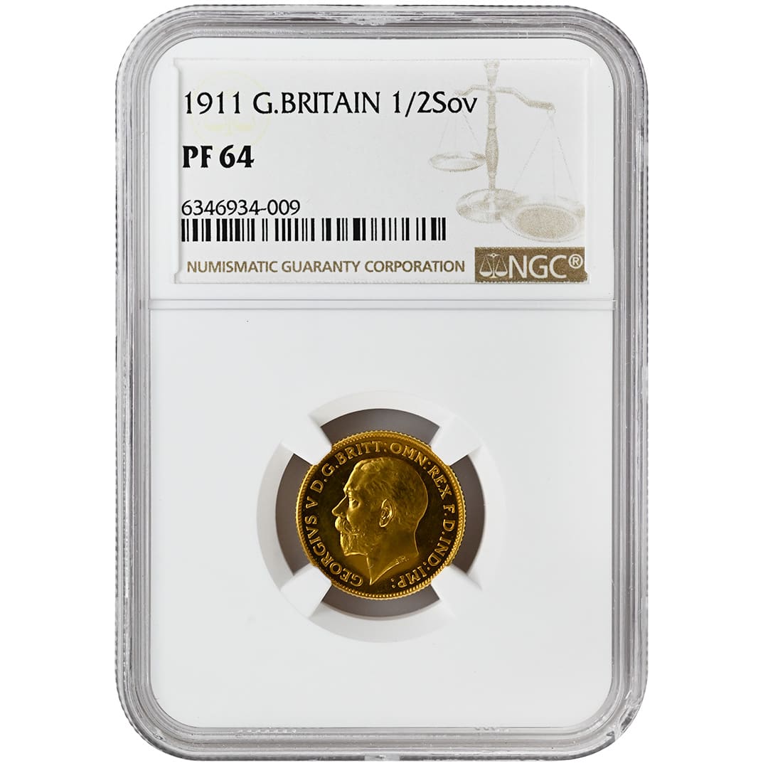 1911 1/2 Sovereign, NGC PF64 George V - Tangible Investments
