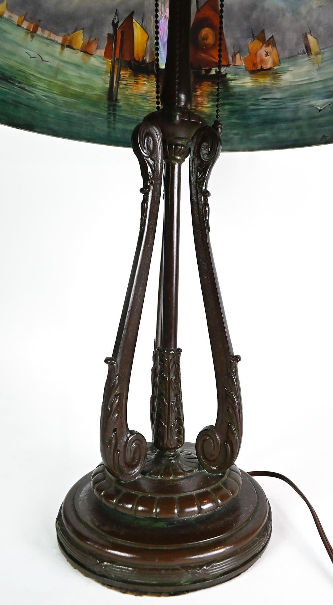 Handel Reverse Painted Venitian Scene Lamp - Tangible Investments