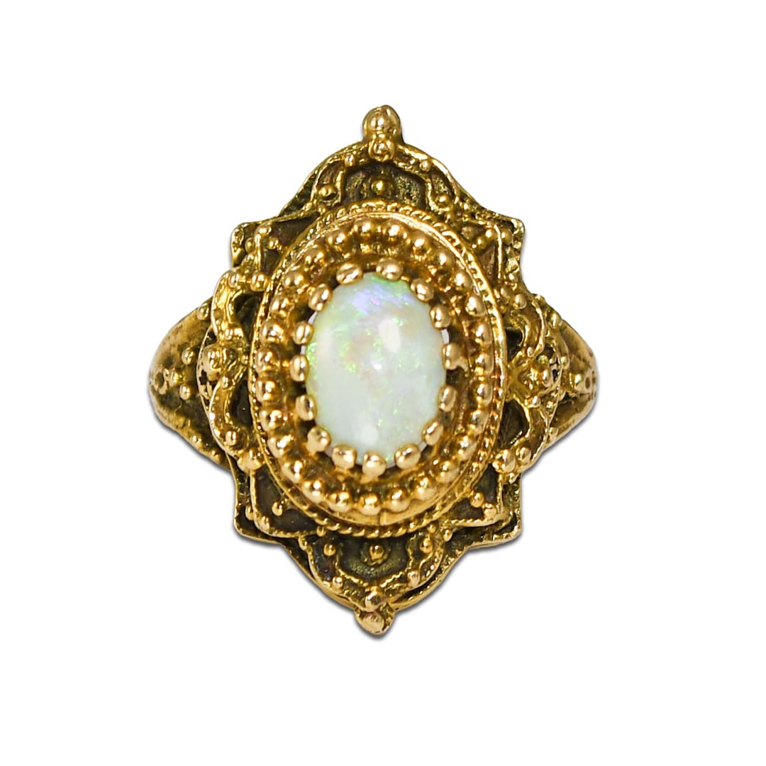 Vintage Opal Ring in 13K Yellow Gold