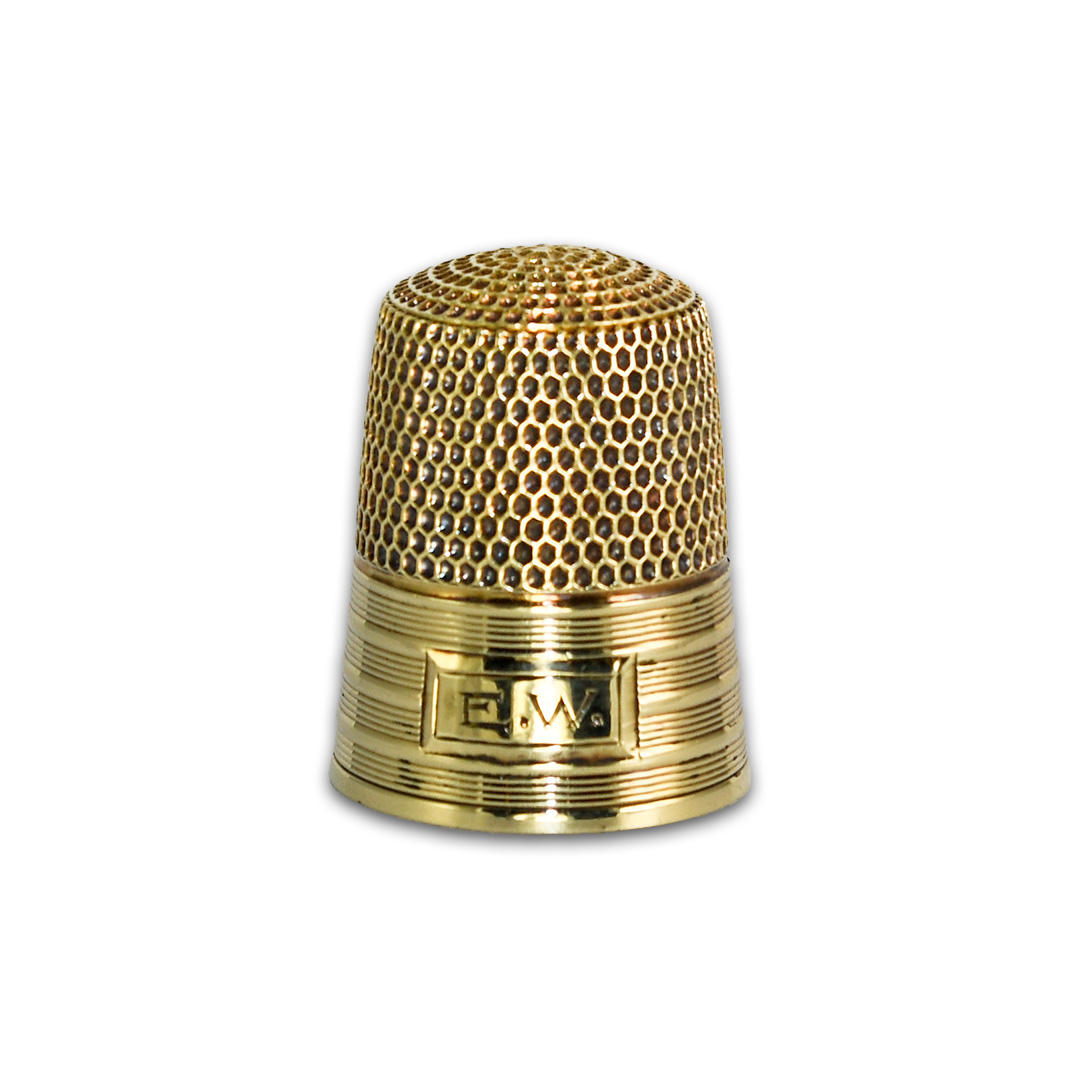 14K Yellow Gold Vintage Thimble with Box - Tangible Investments