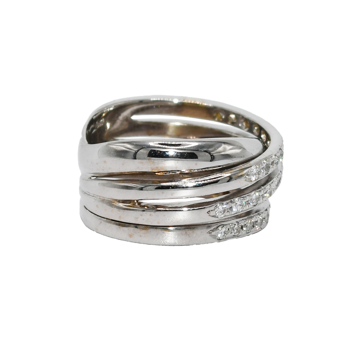 Multi-Band Diamond Ring in 18K White Gold