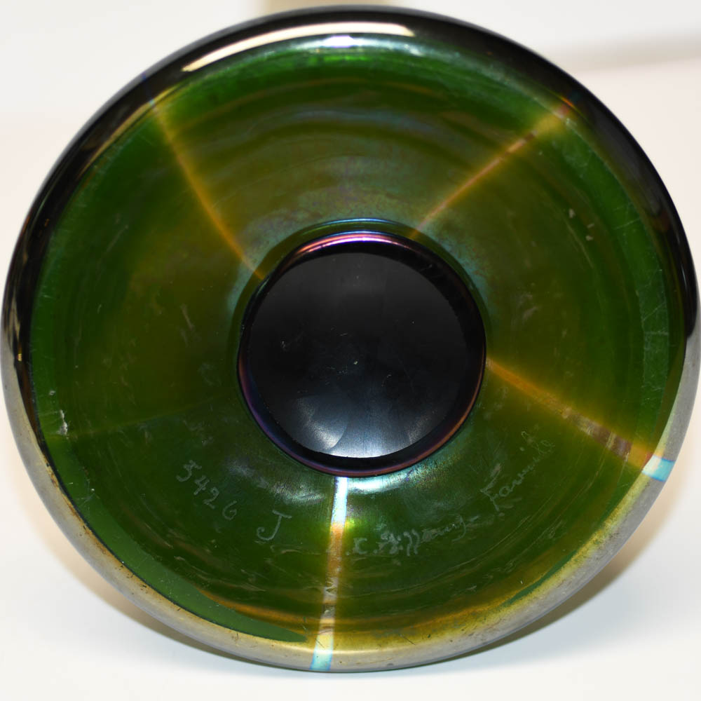 Tiffany Studios Gold Favrile Glass Foliate Vase - Tangible Investments