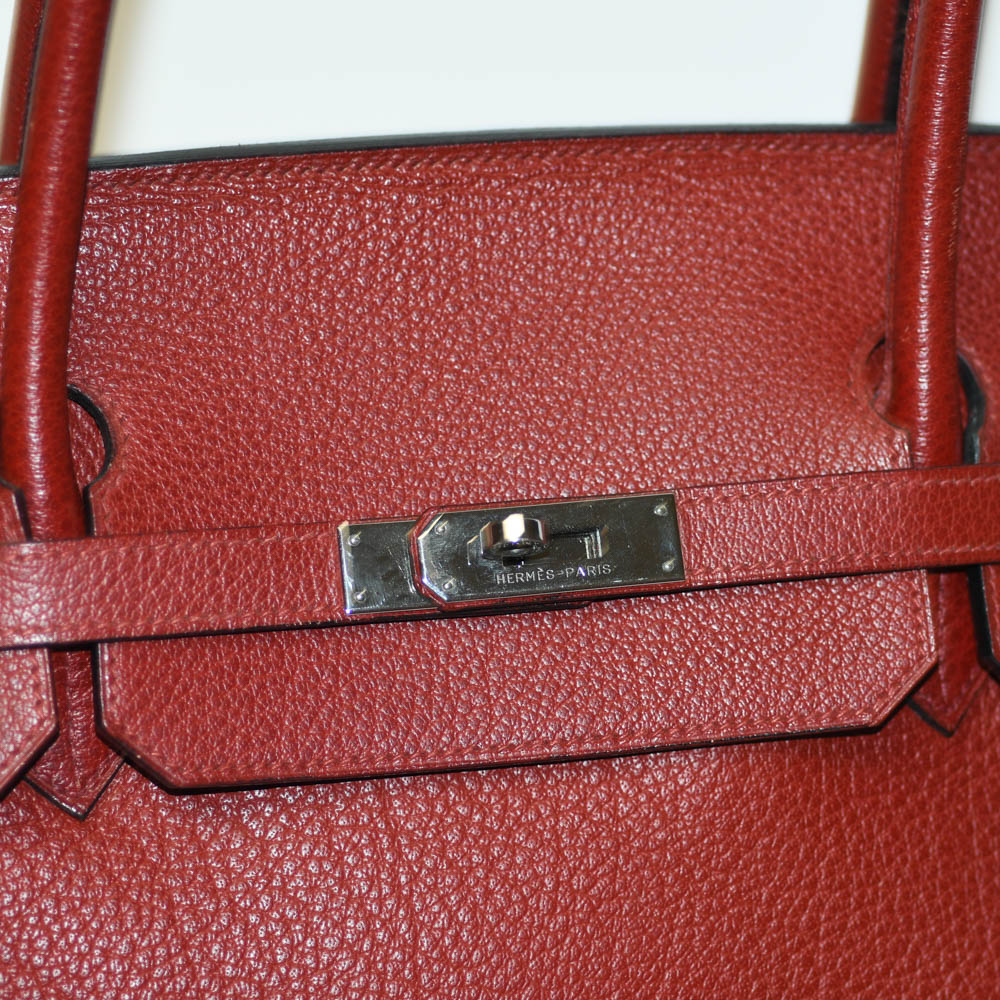 Hermes Custom Buffalo Leather Shoulder Birkin Bag - Tangible Investments