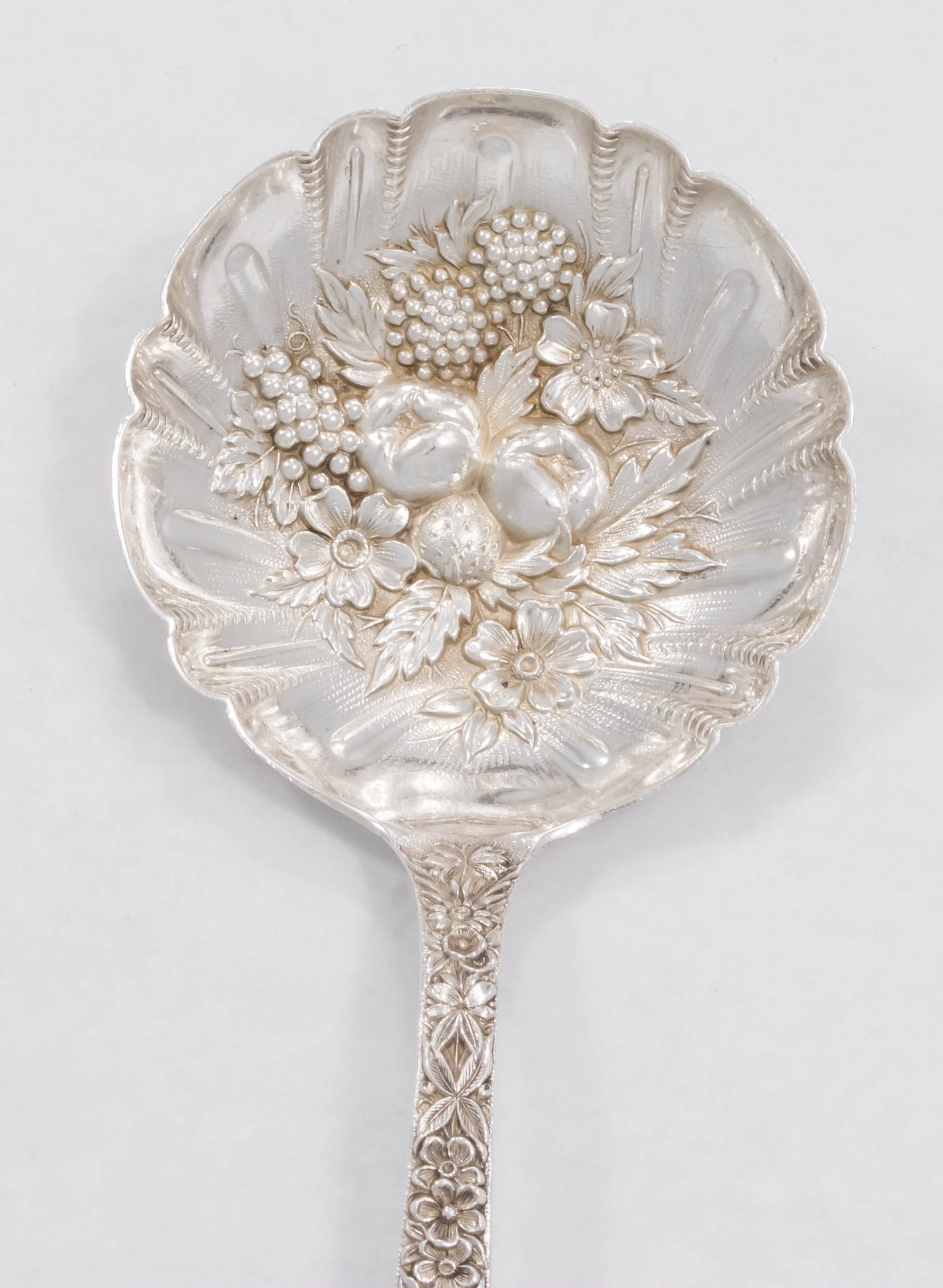 Repousse by Kirk Sterling Silver Berry Spoon, Fruit in Bowl 9 1/4" - No ...