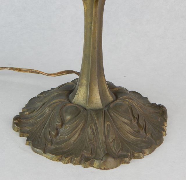 Gorham Leaded Glass Table Lamp Gilt Bronze Base Early 20th Century ...