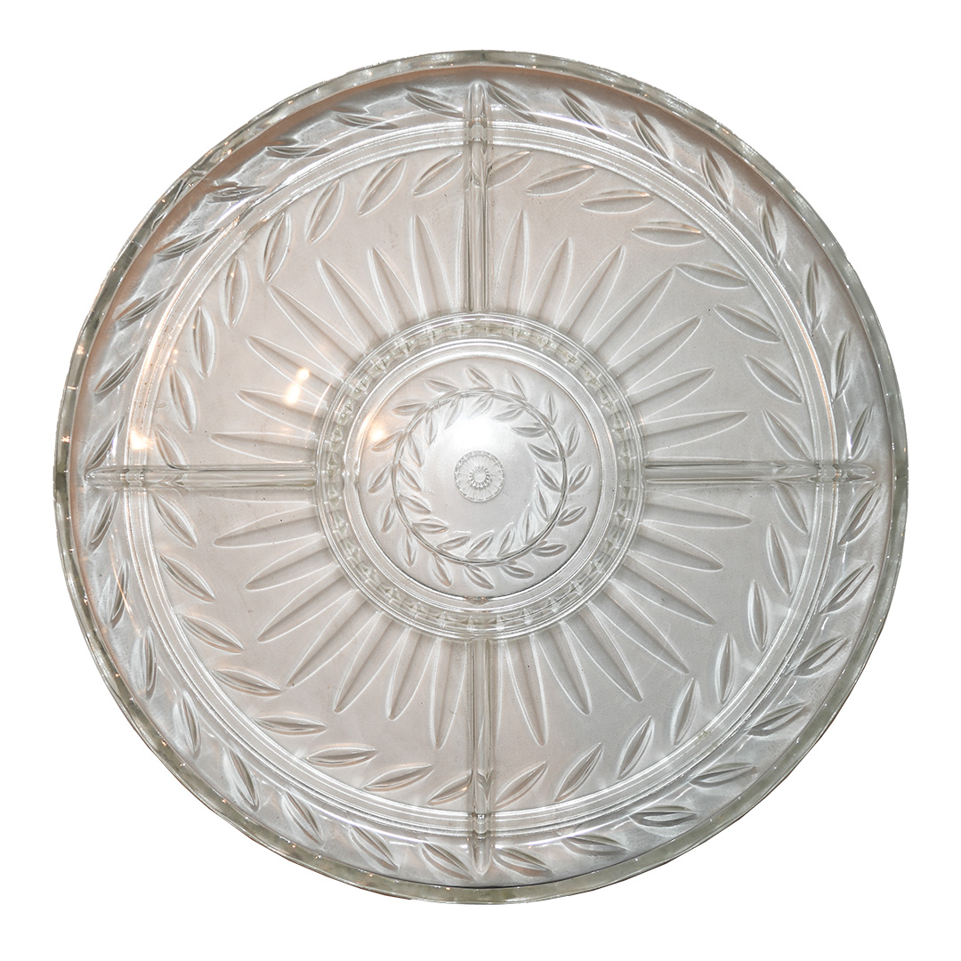 Victorian Style Lazy Susan Silver Plate with Glass Insert - Tangible ...