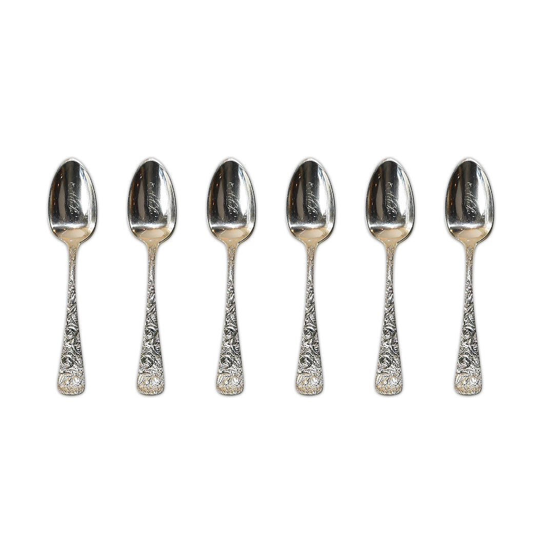 Lot of (6) Sterling Silver Spence & Co. Teaspoons - Monogram - Tangible ...